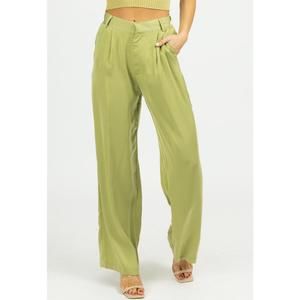 emory park | Pants & Jumpsuits | New Emory Park Satin High Waisted Wide Leg Trousers In Celery ...